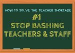 The good news about the teacher and staff shortage? We can fix it ...