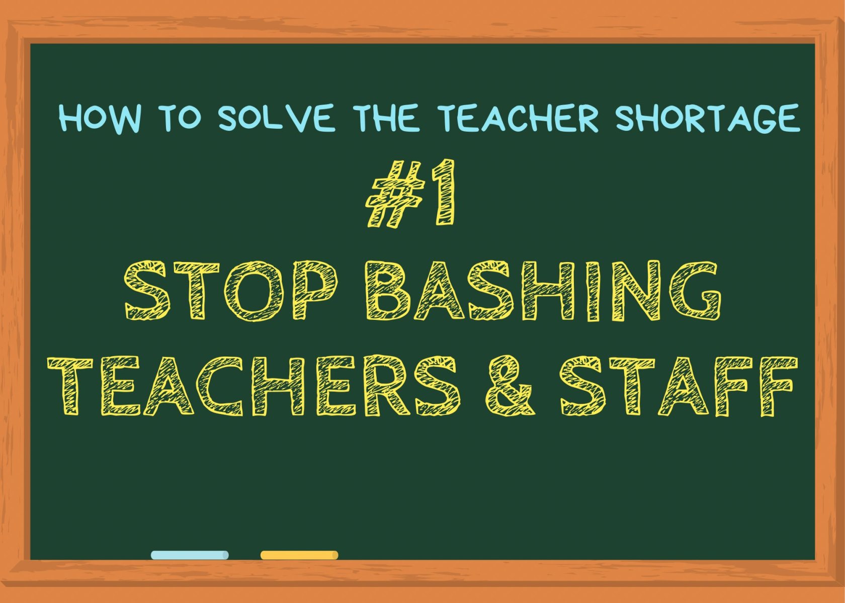 The good news about the teacher and staff shortage? We can fix it ...